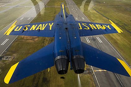 Blue Angels Jet Inverted Flight Photo Print for Sale