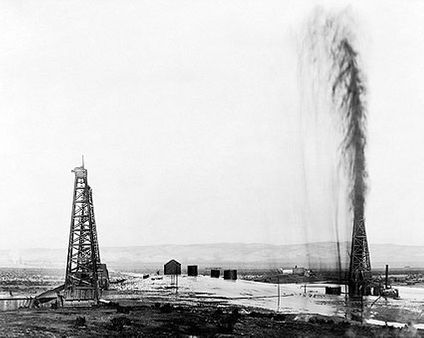 California's Great Gusher Oil Well 1910 Photo Print for Sale