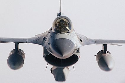 F-16 Fighting Falcon Head on View Photo Print for Sale