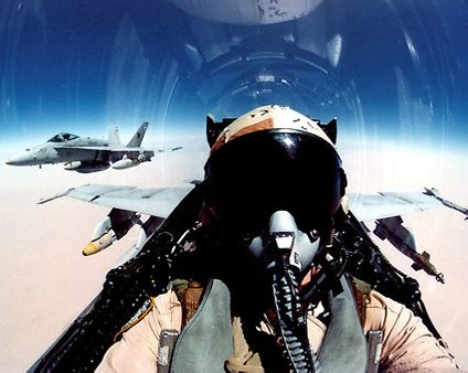 F/A-18 View of Pilot in Cockpit F-18 Photo Print for Sale