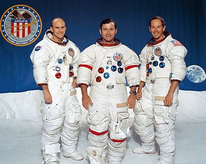 NASA Apollo 16 Crew Mattingly, Young & Duke Photo Print for Sale