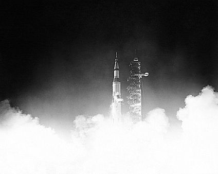 NASA Apollo 17 Night Launch Photo Print for Sale