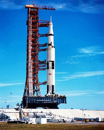NASA Apollo 9 Spacecraft on Launch Pad Photo Print for Sale