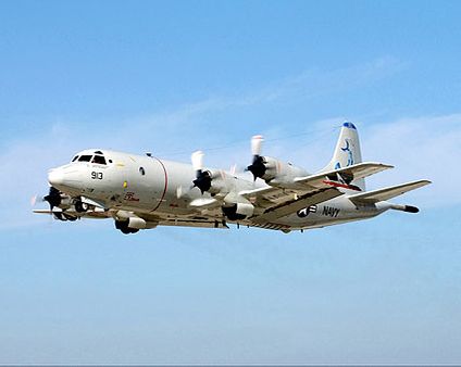 Navy P-3 / P3-C Orion Aircraft in Flight Photo Print for Sale