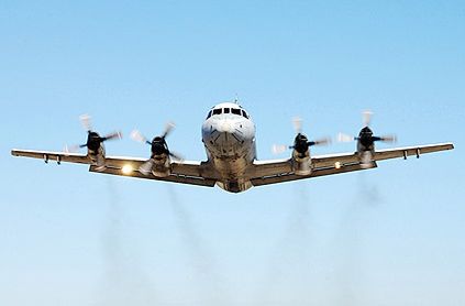 Navy P-3 / P3-C Orion Aircraft in Flight Photo Print for Sale