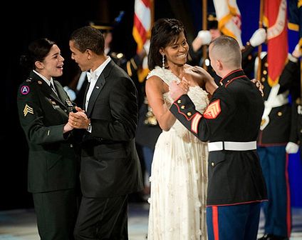 Obamas Dance With Military Service Members at Ball Photo Print for Sale