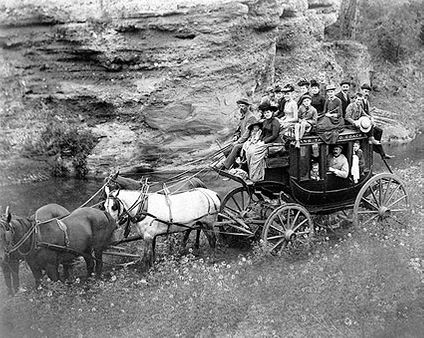Old West Stage Coach, Dakotas 1889 Photo Print for Sale