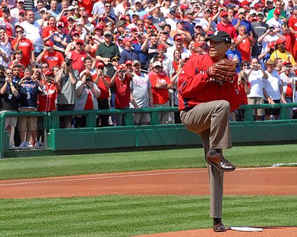 President Obama 'First Pitch' for Washington Nationals Photo Print for Sale