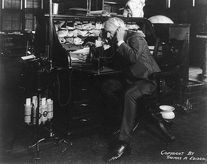 Thomas Edison Dictating Machine Photo Print for Sale