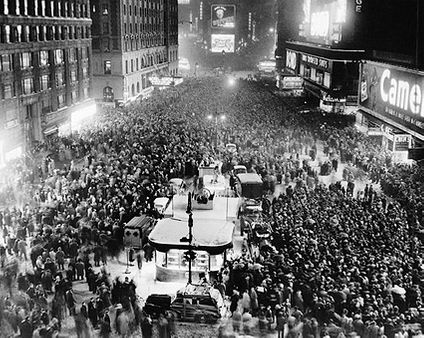Times Square New Years Eve 1949 in NYC Photo Print for Sale