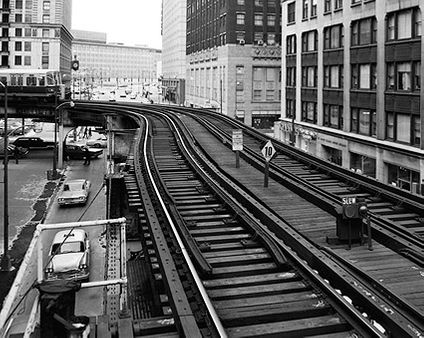 Union Elevated Railroad Tracks in Chicago Photo Print for Sale