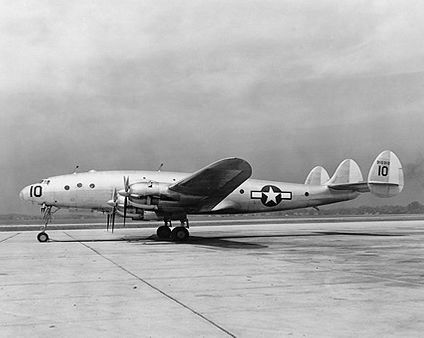 WWII Lockheed C-69 Constellation Aircraft Side View Photo Print for Sale