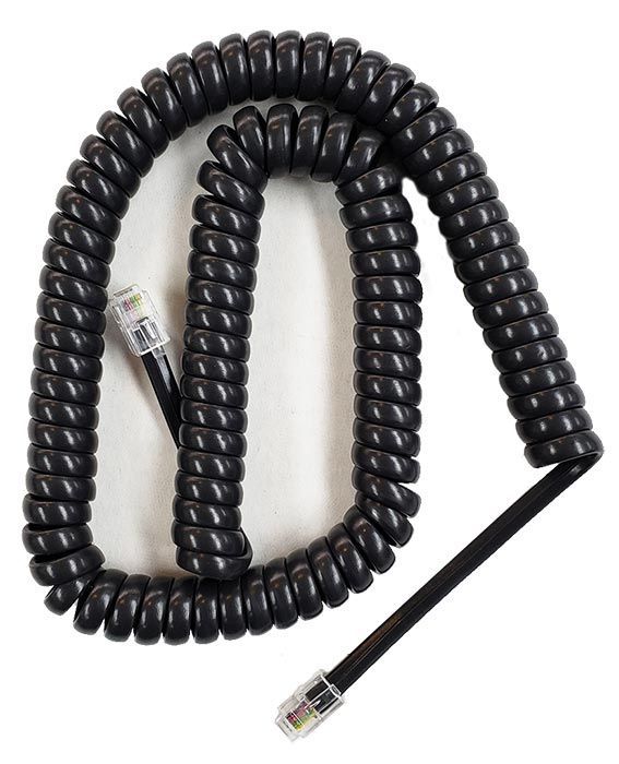 Standard Length Charcoal Gray Handset Cords (HCCH0312) 5 Pack