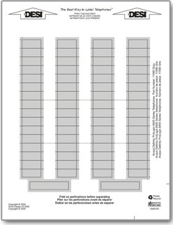 6400 Series Laser/Inkjet Printable Telephone Labels (8 labels)