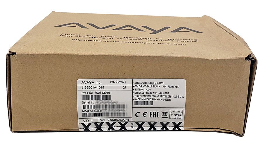 Avaya J139 IP Phone (700513916, 700513918) Ugly Box
