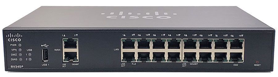 Cisco RV345P Dual WAN Security Router w/PoE (RV345P-K9-NA)