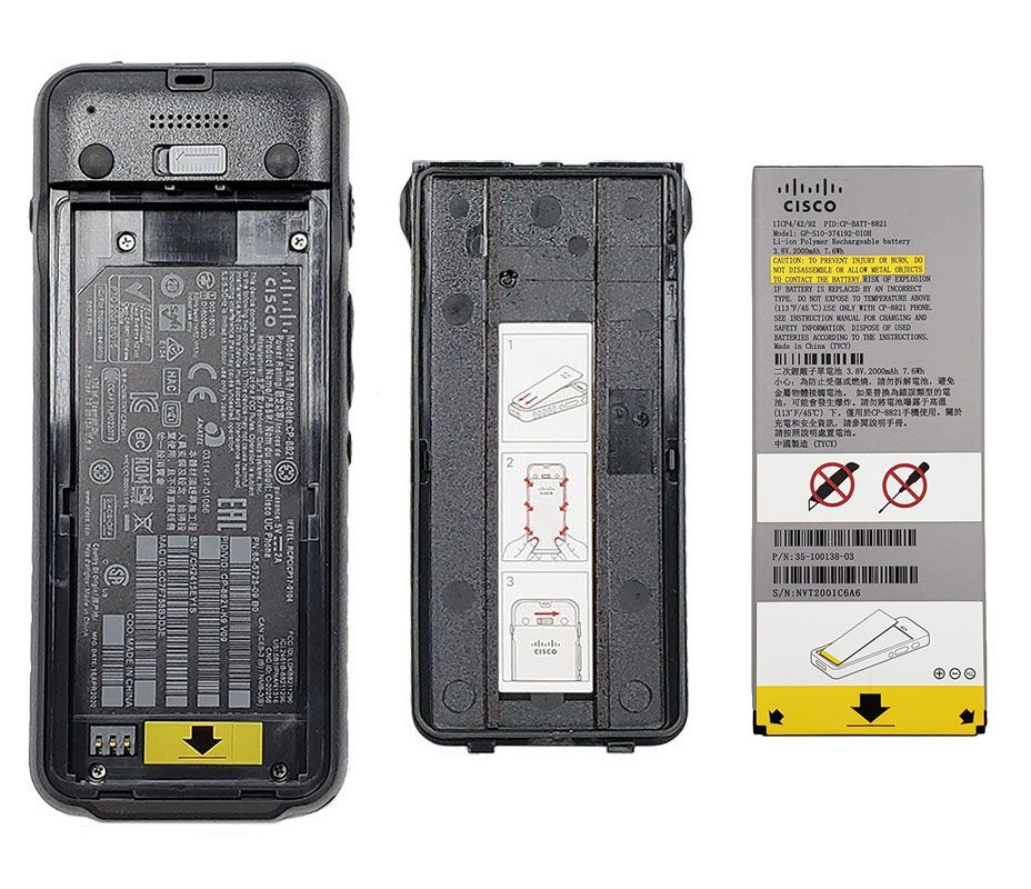 Cisco 8821 Wireless IP Phone w/Battery and Desktop Charger Bundle