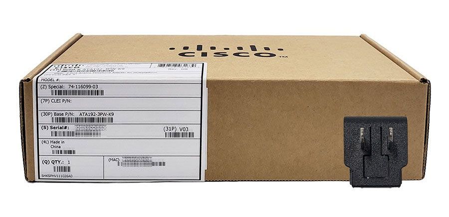 Cisco ATA192 Multiplatform Analog Telephone Adapter (ATA192-3PW-K9)