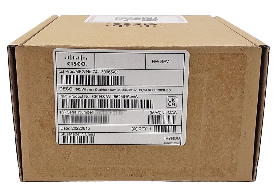 Cisco Headset 562 - Wireless, Dual, Multibase Station (CP-HS-WL-562-M-US=)