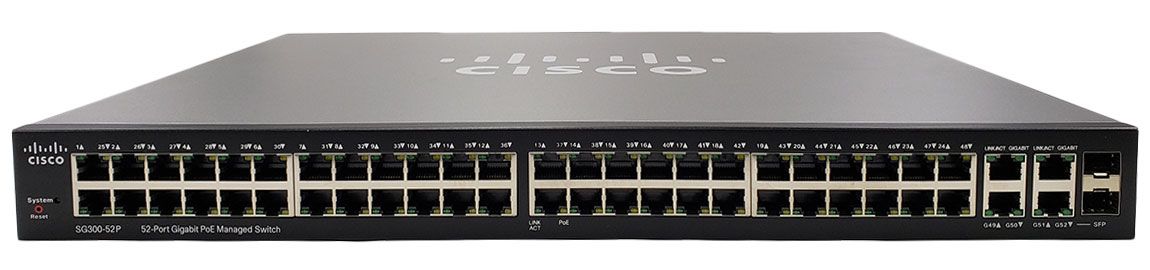 Cisco SG300-52P 52-Port Gigabit PoE+ Managed Switch (SG300-52P-WS ...