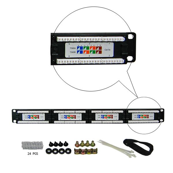 DynaCable 24-Port Category 5E Patch Panel