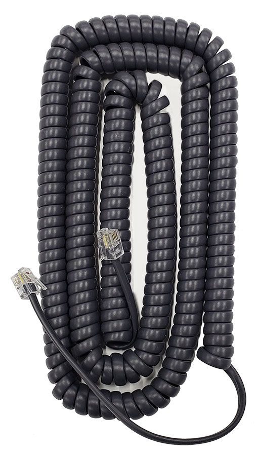 Extended Length Flat Charcoal Purple Handset Cords (HCFCP0125) 5 Pack