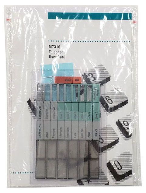 Norstar M7310 Button Set, Labels, Feature Card w/Overlay, and ...
