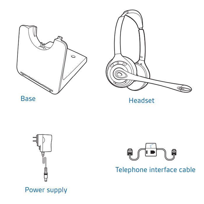 Plantronics CS520 Wireless Headset Package for Yealink IP Phones (EHS40)