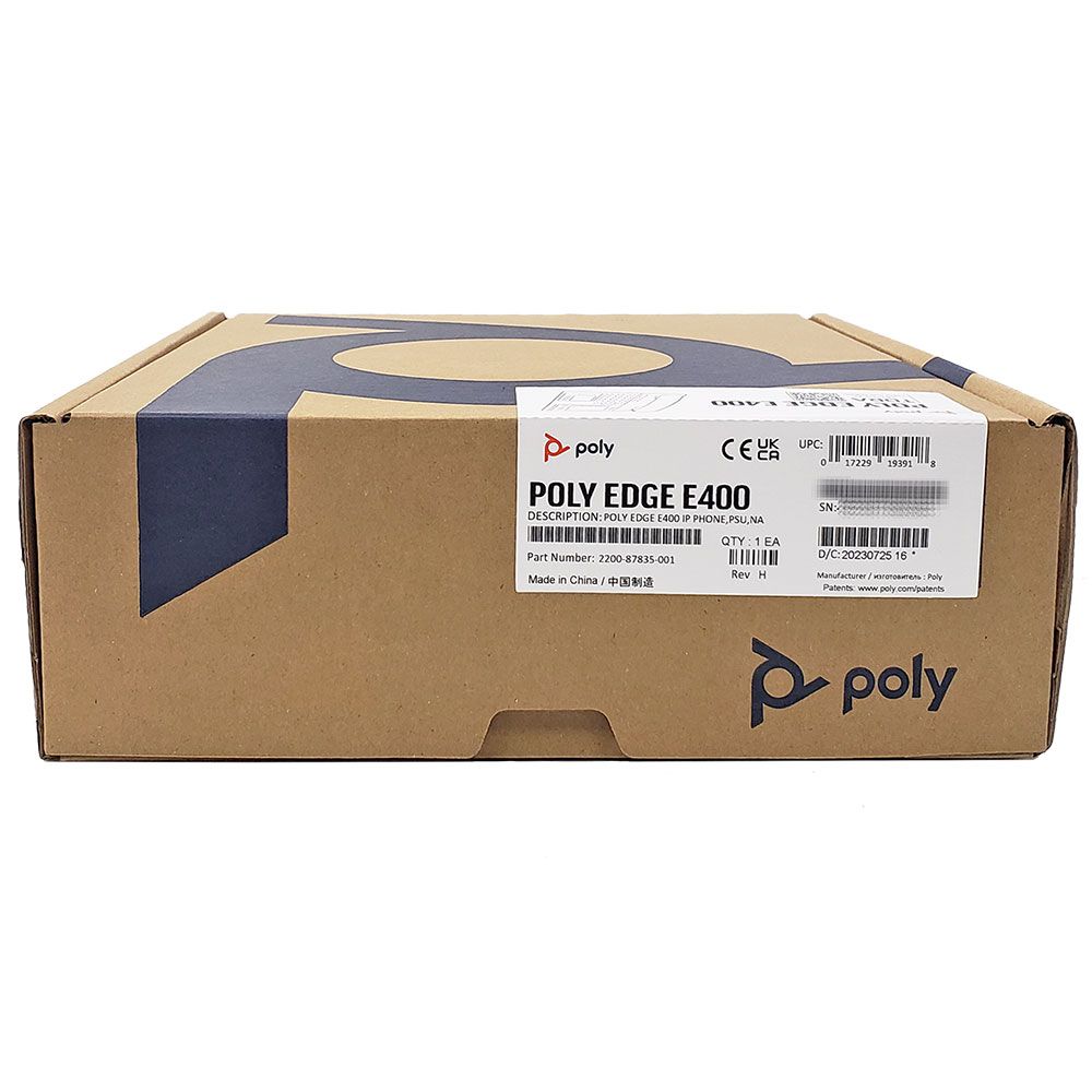 Poly Edge E400 IP Phone w/PSU (2200-87835-001)