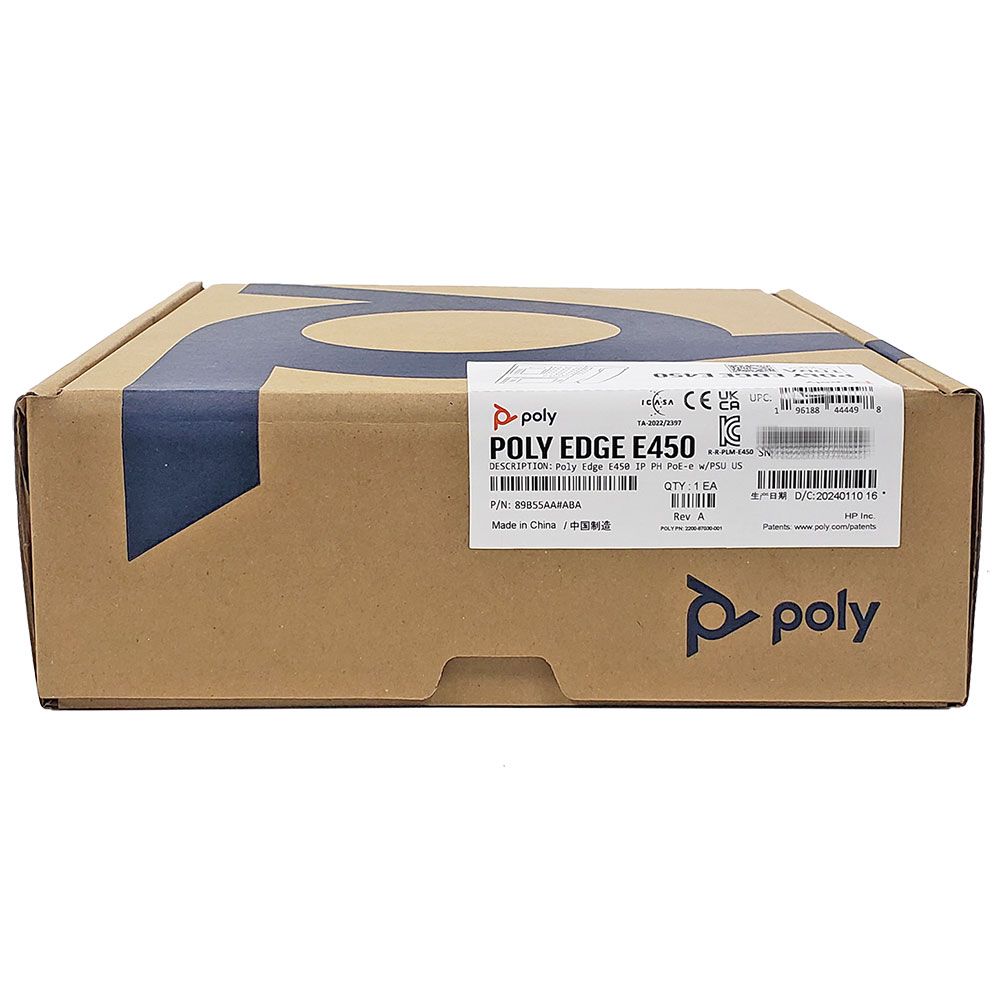 Poly Edge E450 IP Phone w/PSU (2200-87030-001)
