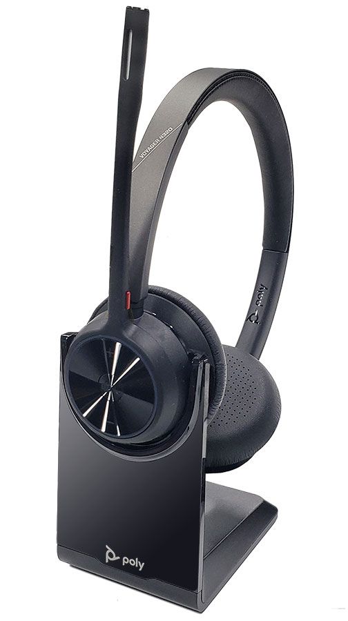 Poly Voyager 4320 UC Wireless Headset with Charge Stand, Teams, USB-A ...