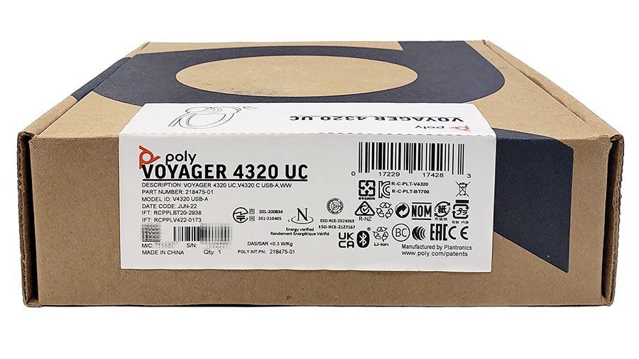 Poly Voyager 4320 UC Wireless Headset, USB-A (218475-01)