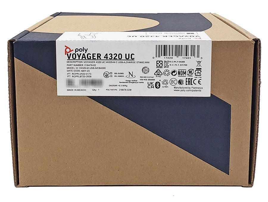 Poly Voyager 4320 UC Wireless Headset with Charge Stand, Teams, USB-A ...