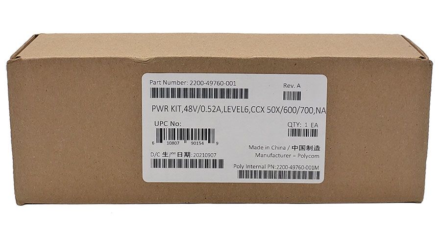 Poly CCX 500, 600, 700, E500, E550 Power Supply (2200-49760-001)