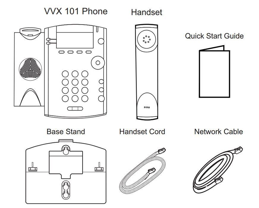 Polycom VVX 101 IP Phone (2200-40250-025)