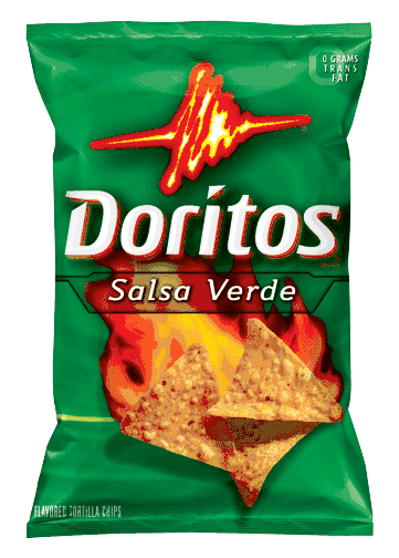 Doritos Salsa Verde Flavored Tortilla Chips 9.75 oz Pack of 2