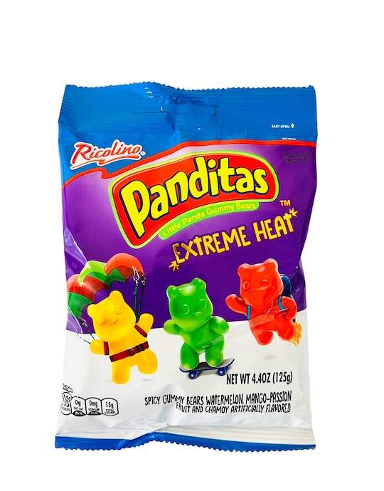 Extreme Heat Panditas Spicy Gummy Bears by Ricolino (Pack of 3)