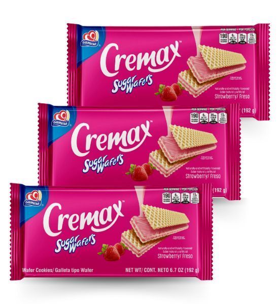 Gamesa Cremax Strawberry Wafers 5.7 oz (Pack of 3)