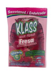 Strawberry Drink Mix Sweetened - KLASS Aguas Frescas de Fresa .58 oz ...