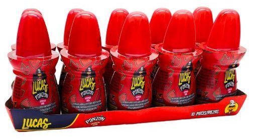 Lucas Panzon - Watermelon hard candy and chamoy liquid candy - 10 units