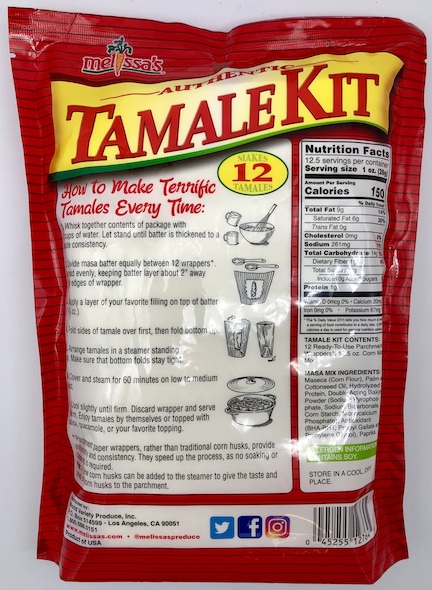 Melissa's Tamales Kit - Makes 12 Tamales