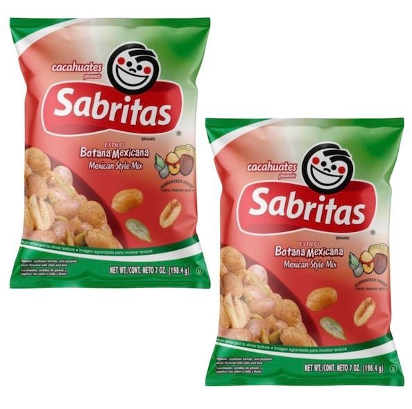 Sabritas Mexican Style Peanuts - Botana Mexicana 7 oz (Pack of 2)
