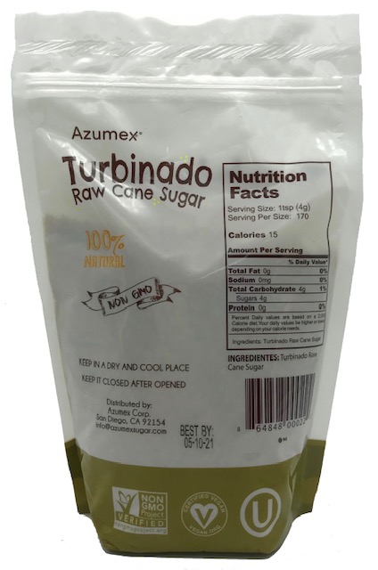 Turbinado Raw Cane Sugar 100% Natural by Azumex