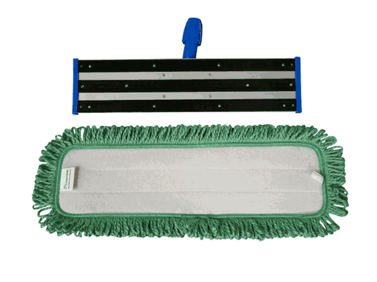 18" Real Clean Green Microfiber Commercial Dust Pad With Fringe - 18 ...