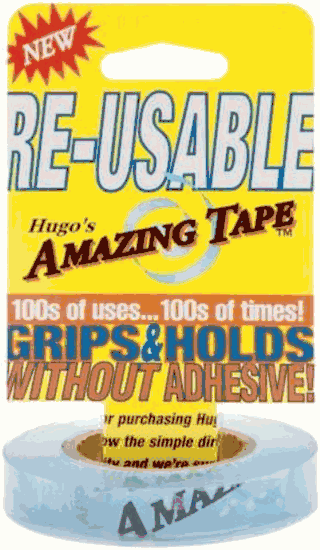 Amazing Reusable Clear Tape, 50ft Self Adhesive Tape