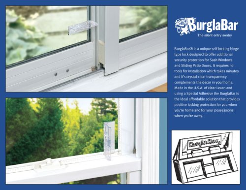 Burglabar Addabar Lock for Sash Windows and Sliding Patio Door Anti ...