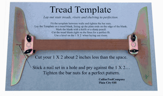 Collins Tool Company Stair Tread Template Set - Tools & Welding