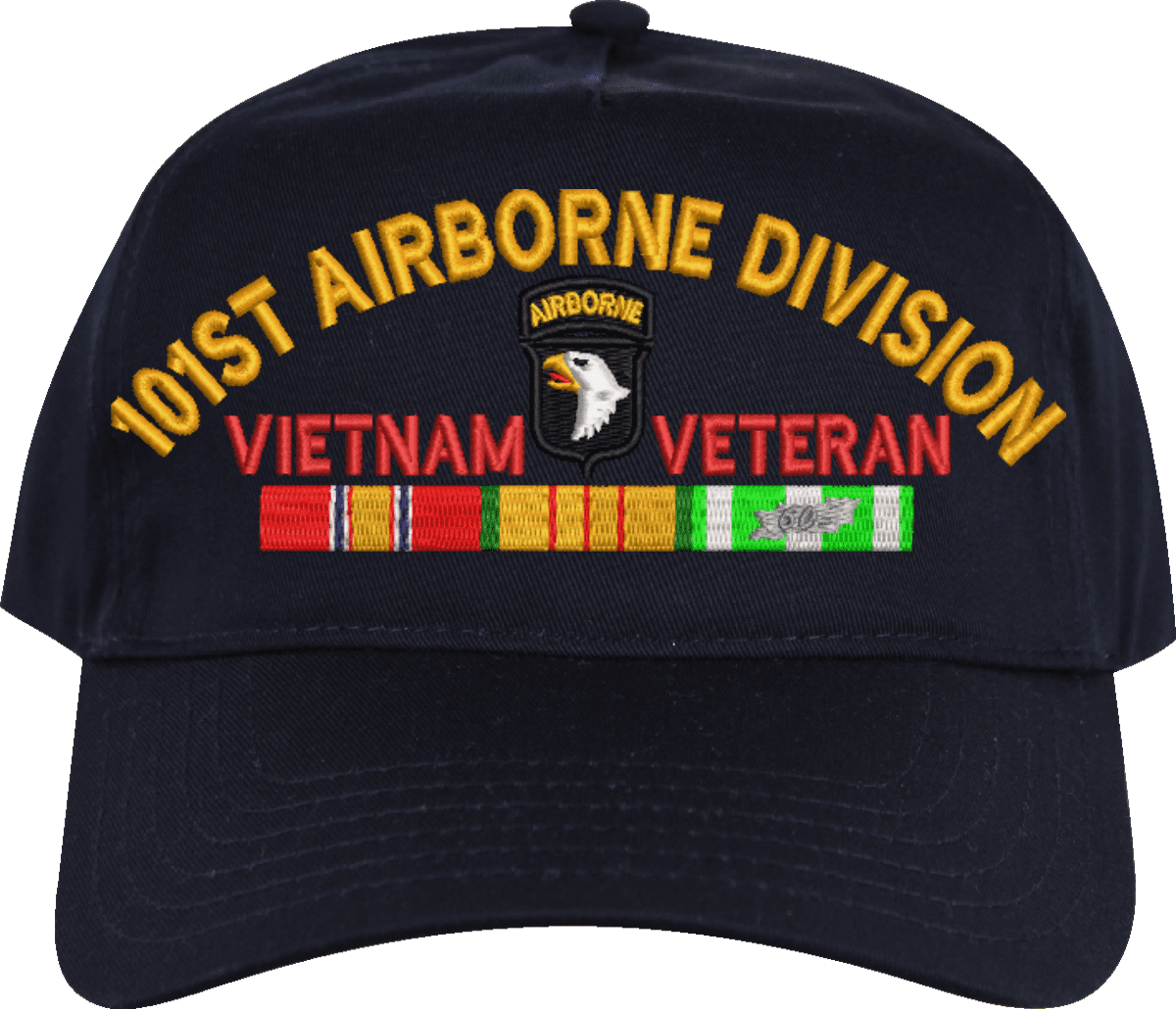 101st Airborne Division Vietnam Veteran Embroidered Cap with Ribbons