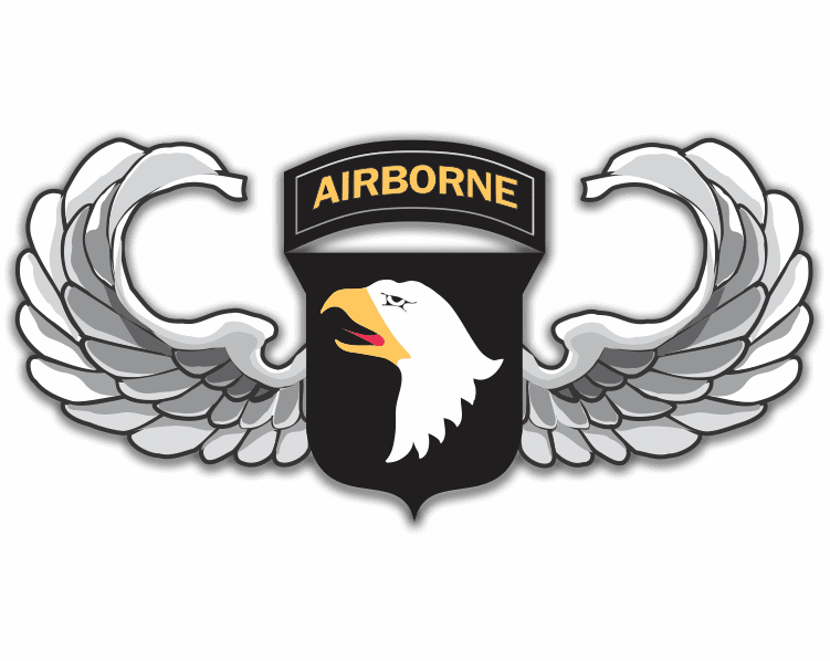 101st Airborne Jump Wings Sticker Decal
