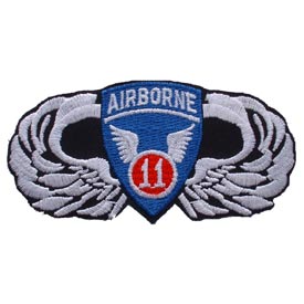 11th Airborne with Wings 4 1/2" Patch
